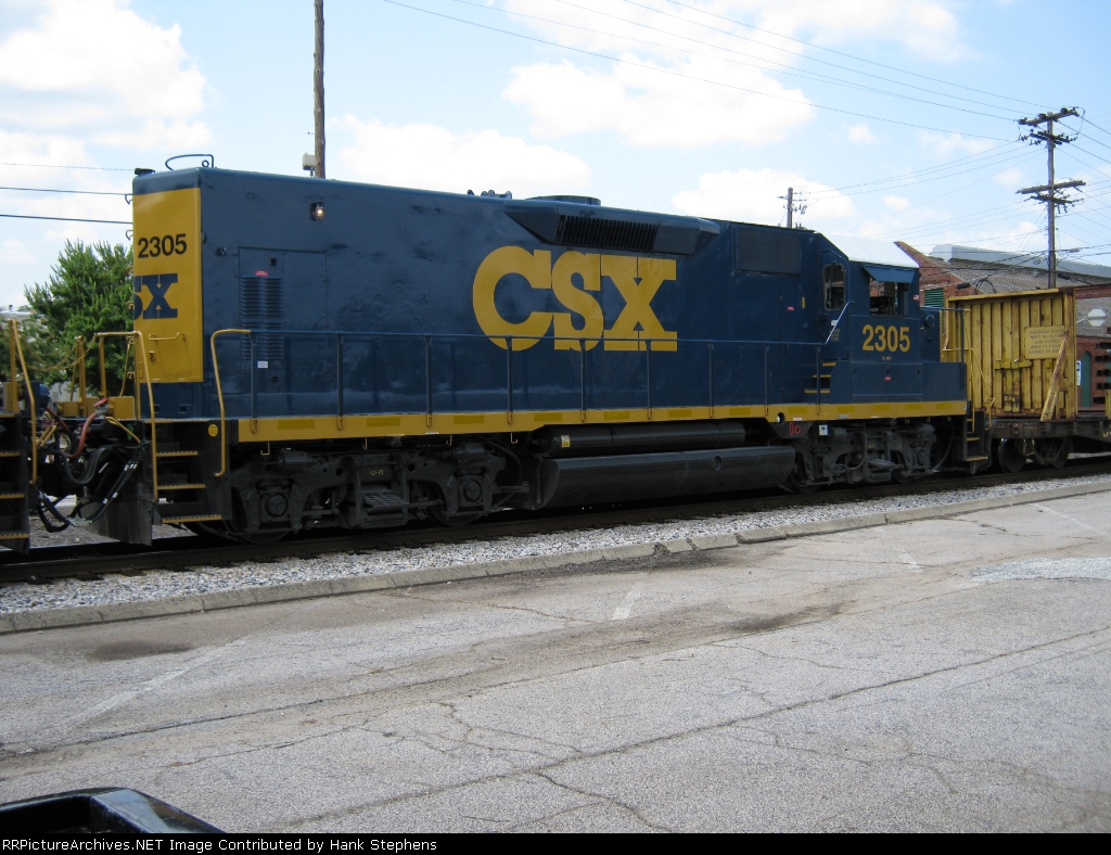 CSX 2305 a GP35 Road Slug pulls rail train WO18